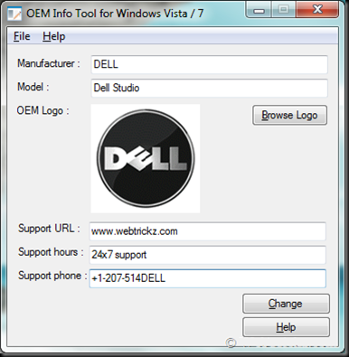 OEM Info Tool – Add or modify the OEM information – mIKKImAX